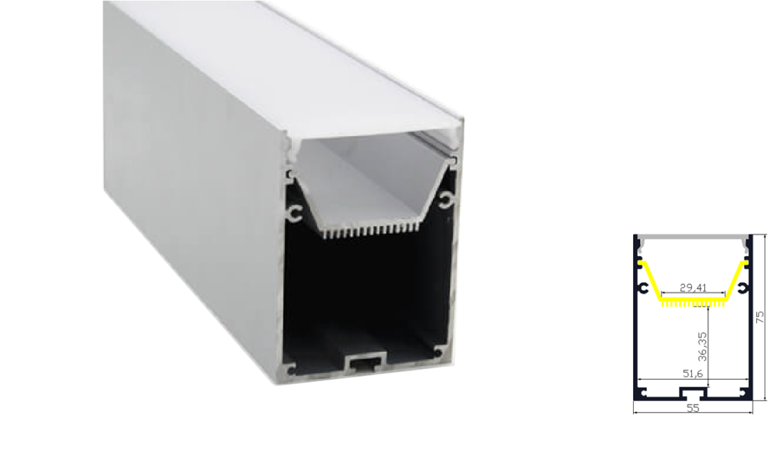 Direct Suspended LED Profile | Display Lighting New Zealand