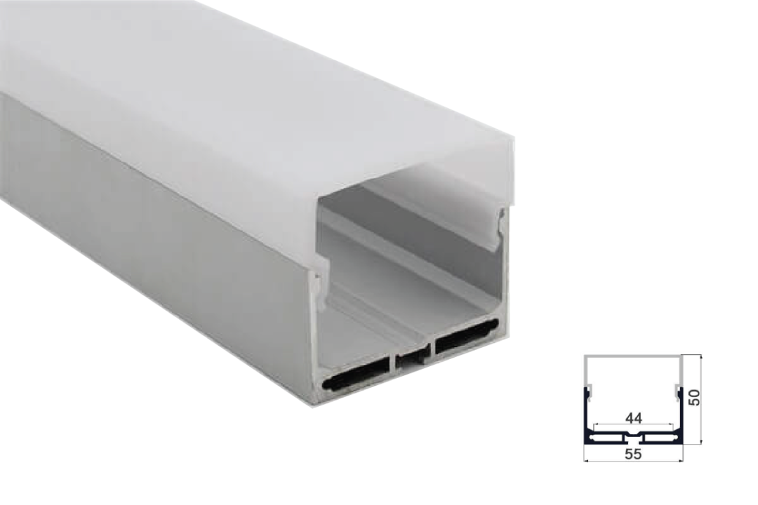 Two-Square Surface Mounted LED Profile | Display Lighting